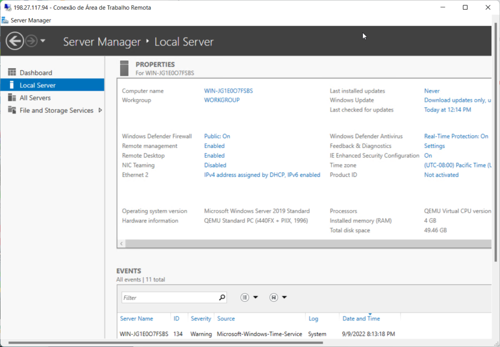 Habilitar Acesso Desktop Remoto No Windows Server - ServerSP