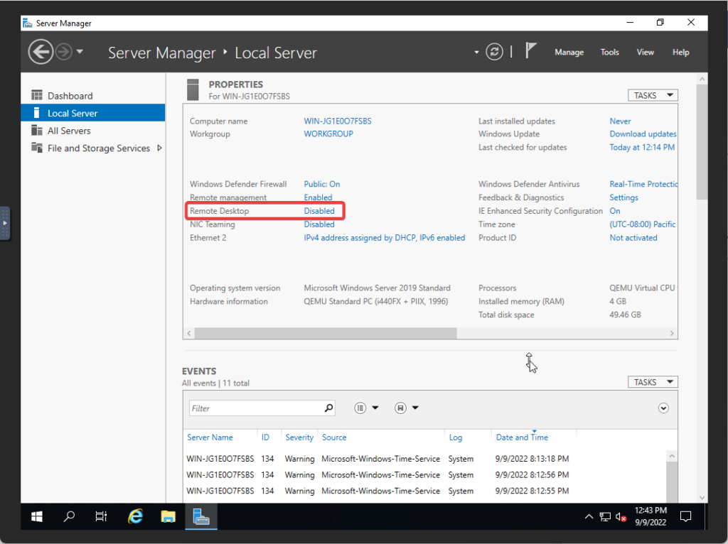 Habilitar Acesso Desktop Remoto No Windows Server - ServerSP